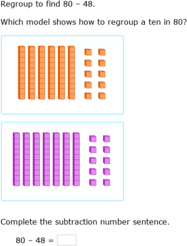 IXL - Use models to subtract two-digit numbers - with regrouping (Year ...