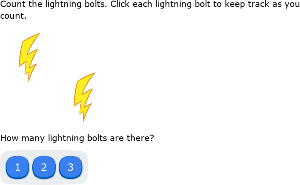 IXL - Learn to count - up to 3 (Reception maths practice)