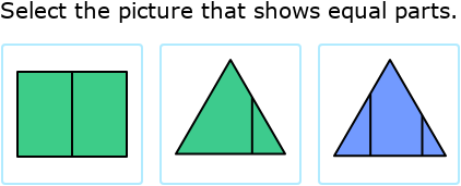 IXL - Equal parts (Reception maths practice)