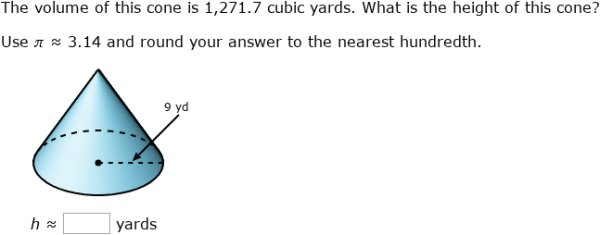 IXL - Volume of cones (Year 9 maths practice)
