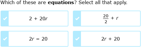IXL - Identify expressions and equations (Year 7 maths practice)