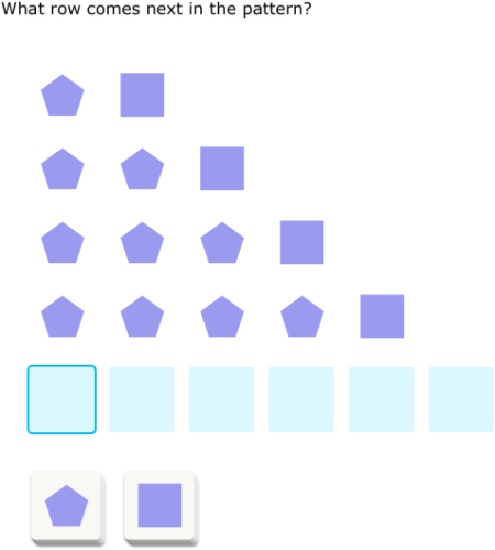 IXL - Find the next row in a growing pattern (Year 4 maths practice)