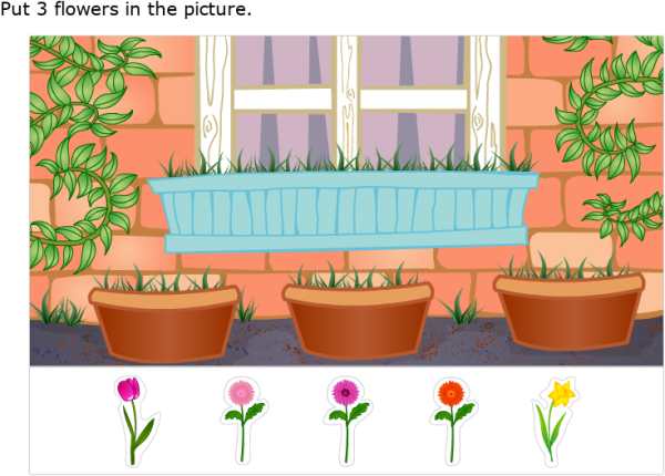 IXL - Count using stickers - up to 3 (Year 1 maths practice)