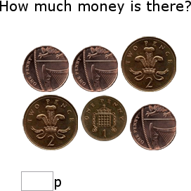 IXL - Count money - 1p and 2p coins (Year 1 maths practice)