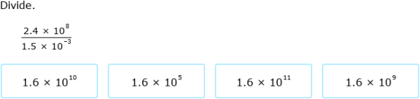 IXL - Divide numbers written in standard form (Year 8 maths practice)