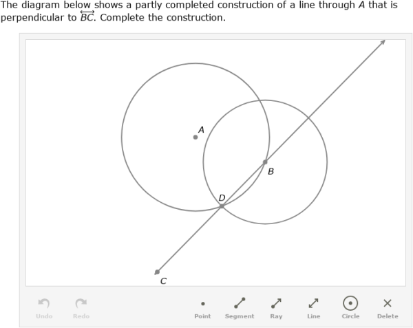 IXL - Construct a perpendicular line (Year 10 maths practice)