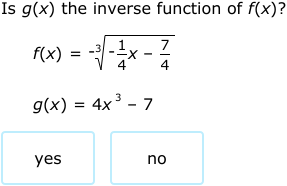 IXL - Identify inverse functions (Year 12 maths practice)