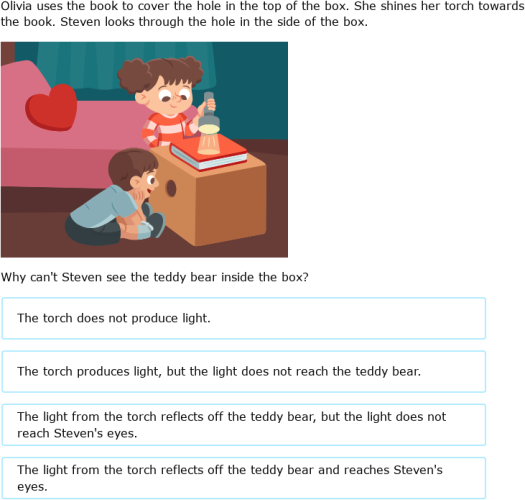 IXL - How do we see objects? (Year 5 science practice)