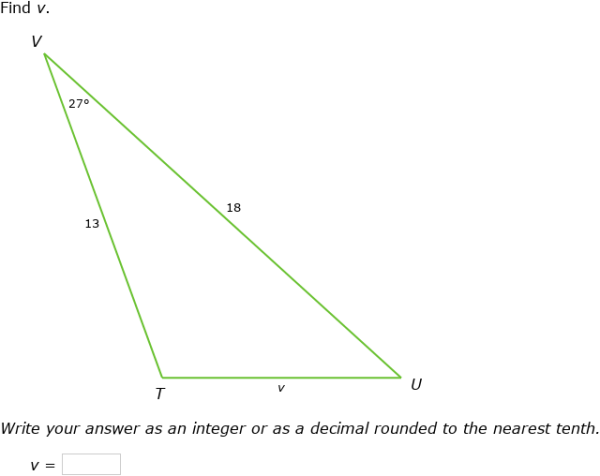 IXL - Law of Cosines (Year 13 maths practice)