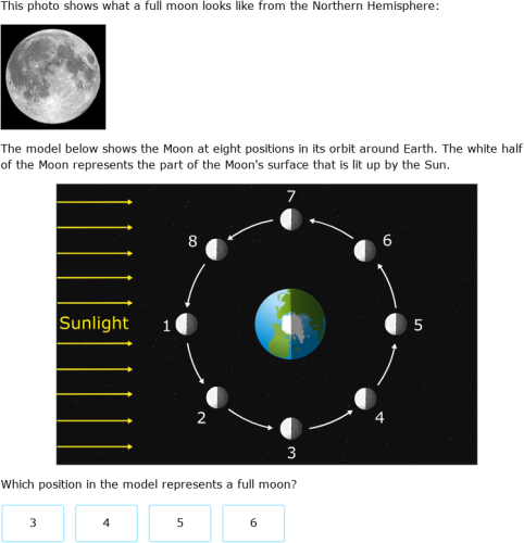 IXL - Identify phases of the Moon (Year 9 science practice)