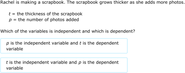 IXL - Identify independent and dependent variables (Year 9 maths practice)
