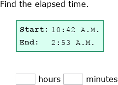 IXL - Elapsed time (Year 6 maths practice)