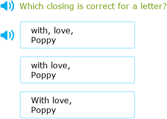 IXL - Greetings and closings of letters (Year 3 English practice)