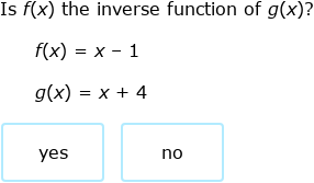 IXL - Identify inverse functions (Year 11 maths practice)