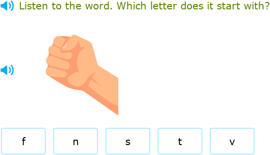 IXL - Which letter does the word start with? (Year 2 English practice)