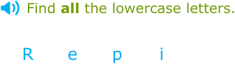 IXL - Find all the lowercase letters (Reception English practice)