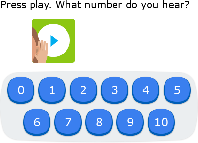 IXL - Choose the number that you hear - 0 to 8 (Reception maths practice)