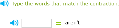 IXL - Form contractions with 'not' (Year 3 English practice)
