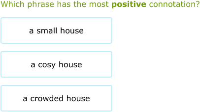 IXL - Positive and negative connotation (Year 5 English practice)