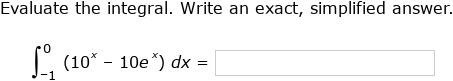 IXL - Evaluate definite integrals involving exponential and logarithmic functions (Year 13 maths ...