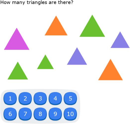 IXL - Count shapes - up to 10 (Reception maths practice)