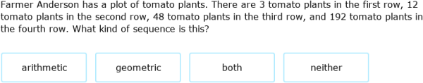 IXL - Identify arithmetic and geometric sequences (Year 11 maths practice)
