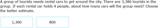 IXL - Estimate quotients: word problems (Year 6 maths practice)