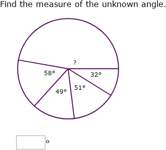 IXL - Central angles of circles (Year 7 maths practice)