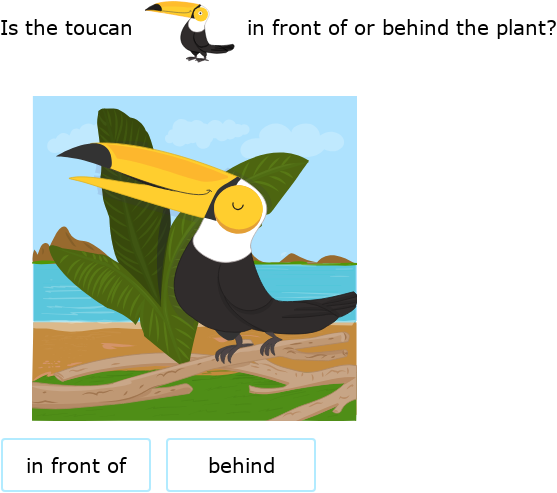 IXL - In front of and behind (Year 2 maths practice)