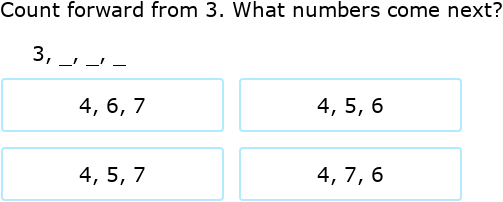 IXL - Count forward - up to 10 (Reception maths practice)