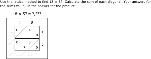 IXL - Lattice multiplication (Year 4 maths practice)