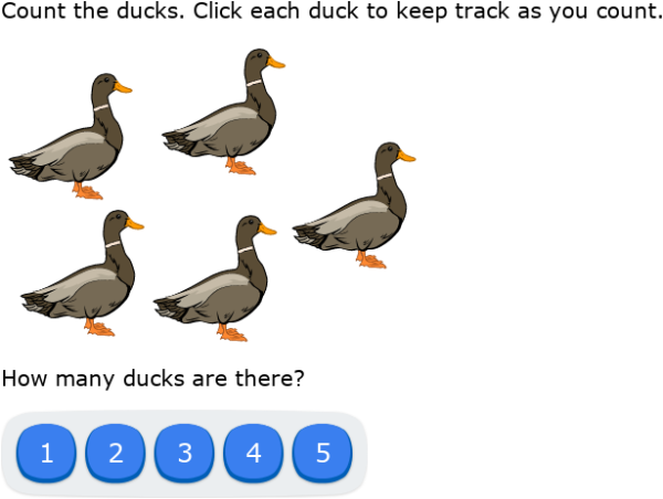 IXL - Learn to count - up to 5 (Reception maths practice)