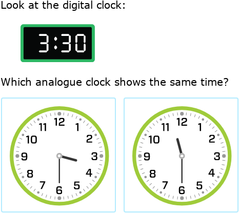 IXL - Match analogue and digital clocks I (Year 2 maths practice)