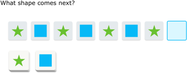 IXL - What comes next? (Reception maths practice)