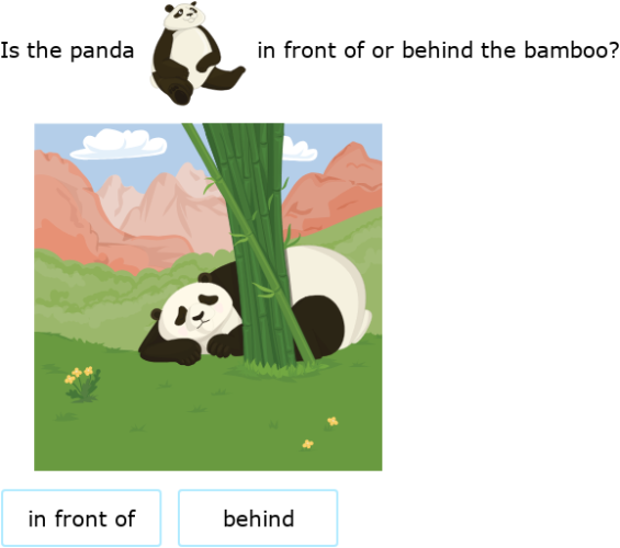 IXL - In front of and behind (Reception maths practice)