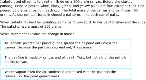 IXL - Understand conservation of matter using graphs (Year 9 science ...