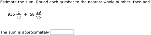 IXL - Estimate sums and differences of mixed numbers (Year 6 maths ...
