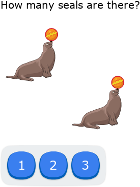 IXL - Count objects - up to 3 (Reception maths practice)