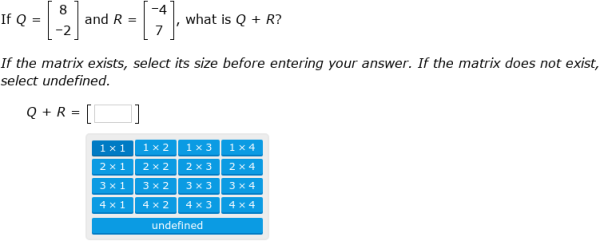 IXL - Add and subtract matrices (Year 12 maths practice)