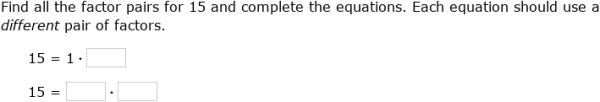 IXL - Find all the factor pairs of a number (Year 7 maths practice)