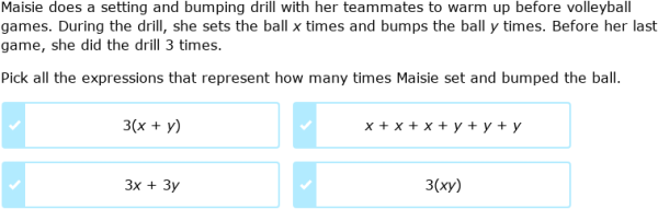 IXL - Identify equivalent linear expressions: word problems (Year 9 ...