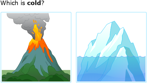 IXL - Hot and cold (Year 1 science practice)