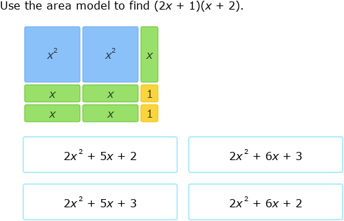 IXL - Multiply polynomials using algebra tiles (Year 9 maths practice)