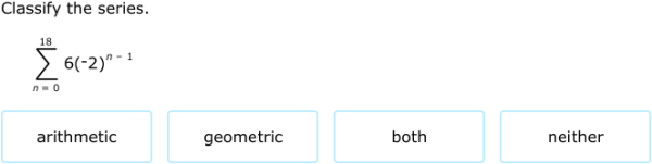 IXL - Identify arithmetic and geometric series (Year 12 maths practice)