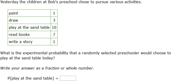 IXL - Experimental probability (Year 9 maths practice)