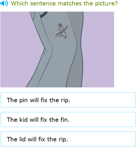IXL - Choose the short i sentence that matches the picture (Year 1 ...