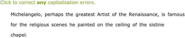 IXL - Correct capitalisation errors (Year 6 English practice)