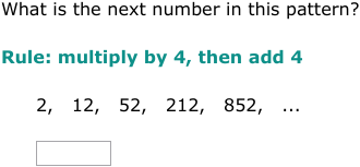 IXL - Use a two-step rule to complete a number pattern (Year 6 maths ...