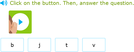 IXL - Choose the letter that matches the consonant sound: b, d, j, k, p ...
