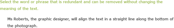 IXL - Remove redundant words or phrases (Year 8 English practice)